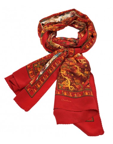 Crepe Silk Scarf - Rust Darbar